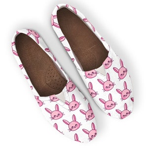Cute Bunny Shoes Rabbit Shoes Cute Shoes Canvas Women Shoes Womens Slip ...