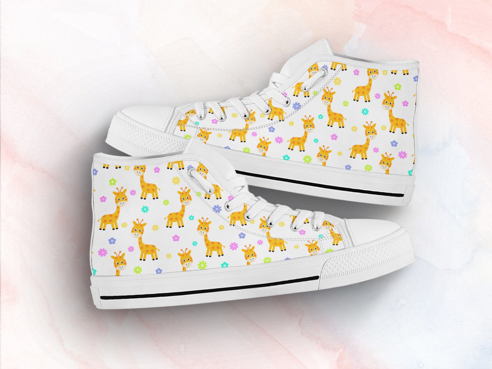 Cute Giraffe Shoes Kawaii Sneakers Cute Clothing Giraffe | Etsy