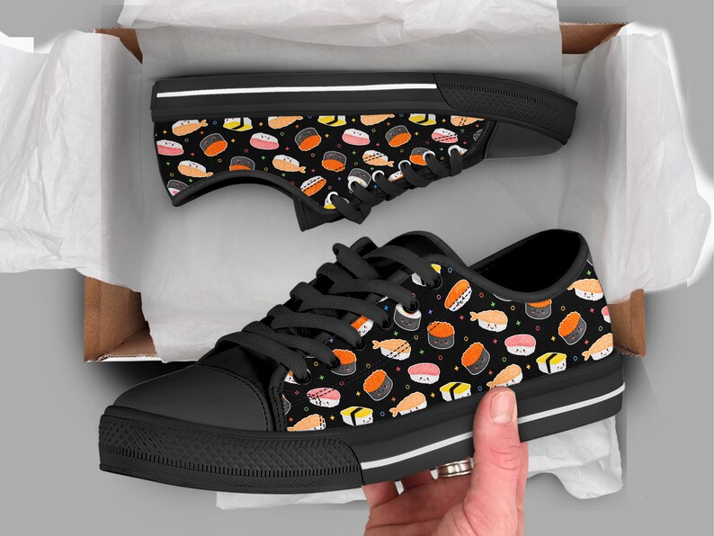 Cute Sushi Shoes Sushi Sneakers Sushi Shoes Casual Shoes - Etsy