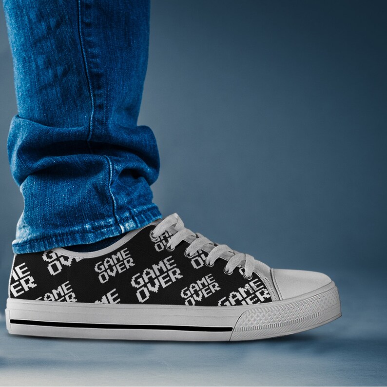 Game Over Shoes Gamer Sneakers Gaming Shoes Casual Shoes - Etsy
