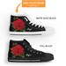 Red Rose Shoes Rose Print Sneakers Rose Shoes Custom High - Etsy