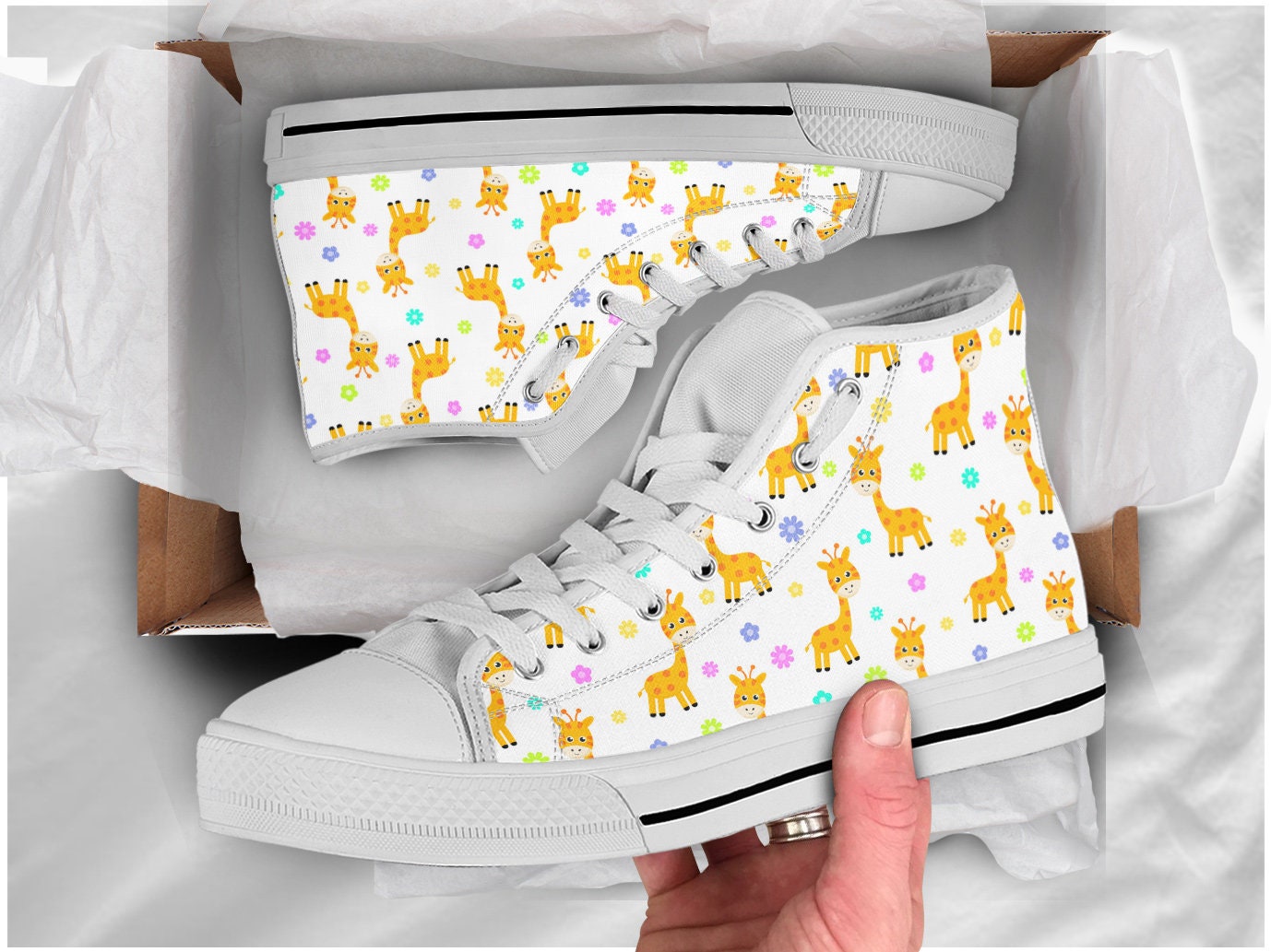 Cute Giraffe Shoes Kawaii Sneakers Cute Clothing Giraffe | Etsy