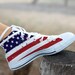 US Flag Shoes American Flag Sneakers America Flag Shoes United States ...