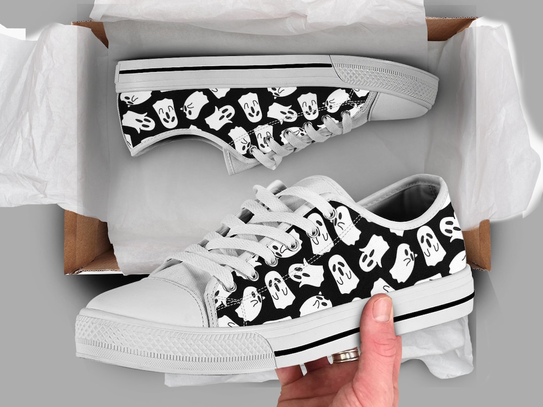 Cute Ghost Shoes | Cute Sneakers | Casual Shoes | White Sneakers ...