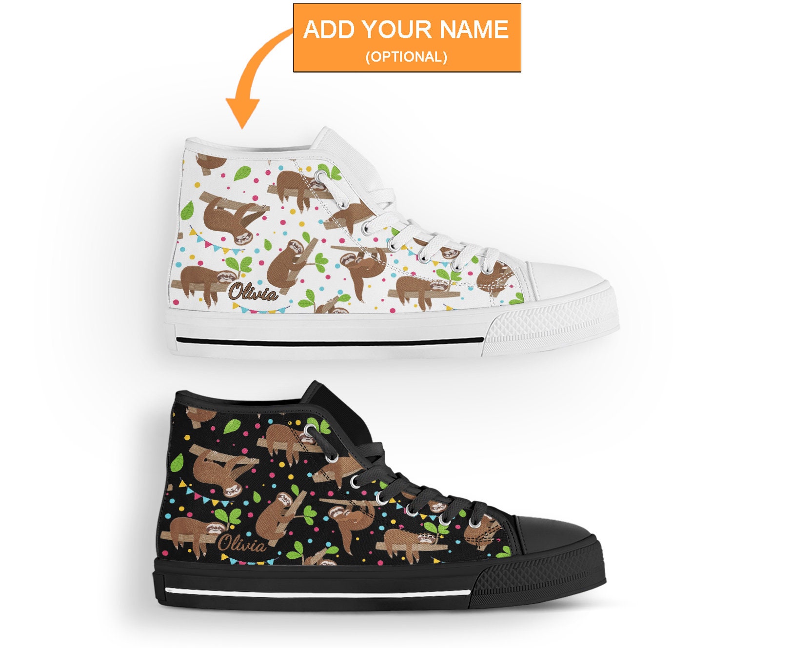 Lazy Sloth Shoes Sloth Sneakers Cute Shoes Sloth Gifts | Etsy