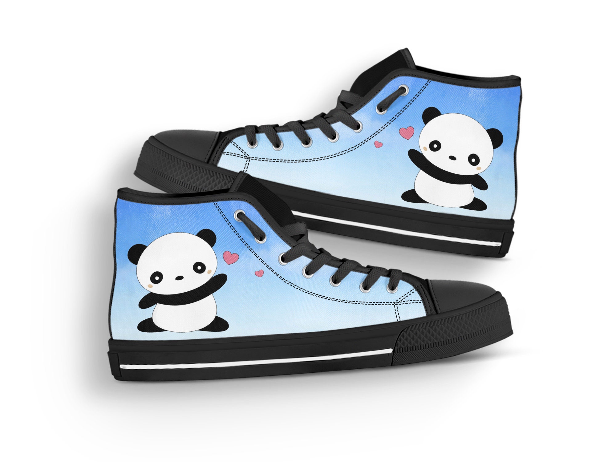 Kawaii Panda Shoes Panda Sneakers Cute Panda Shoes Custom - Etsy