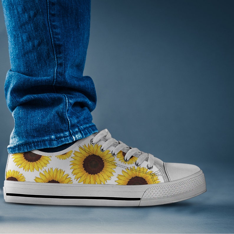 Sunflower Shoes Sunflower Sneakers Sunflower Women Shoes - Etsy