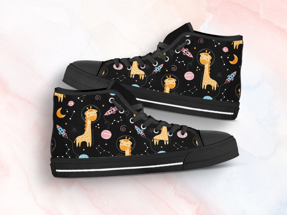Space Giraffe Shoes Kawaii Sneakers Cute Clothing - Etsy