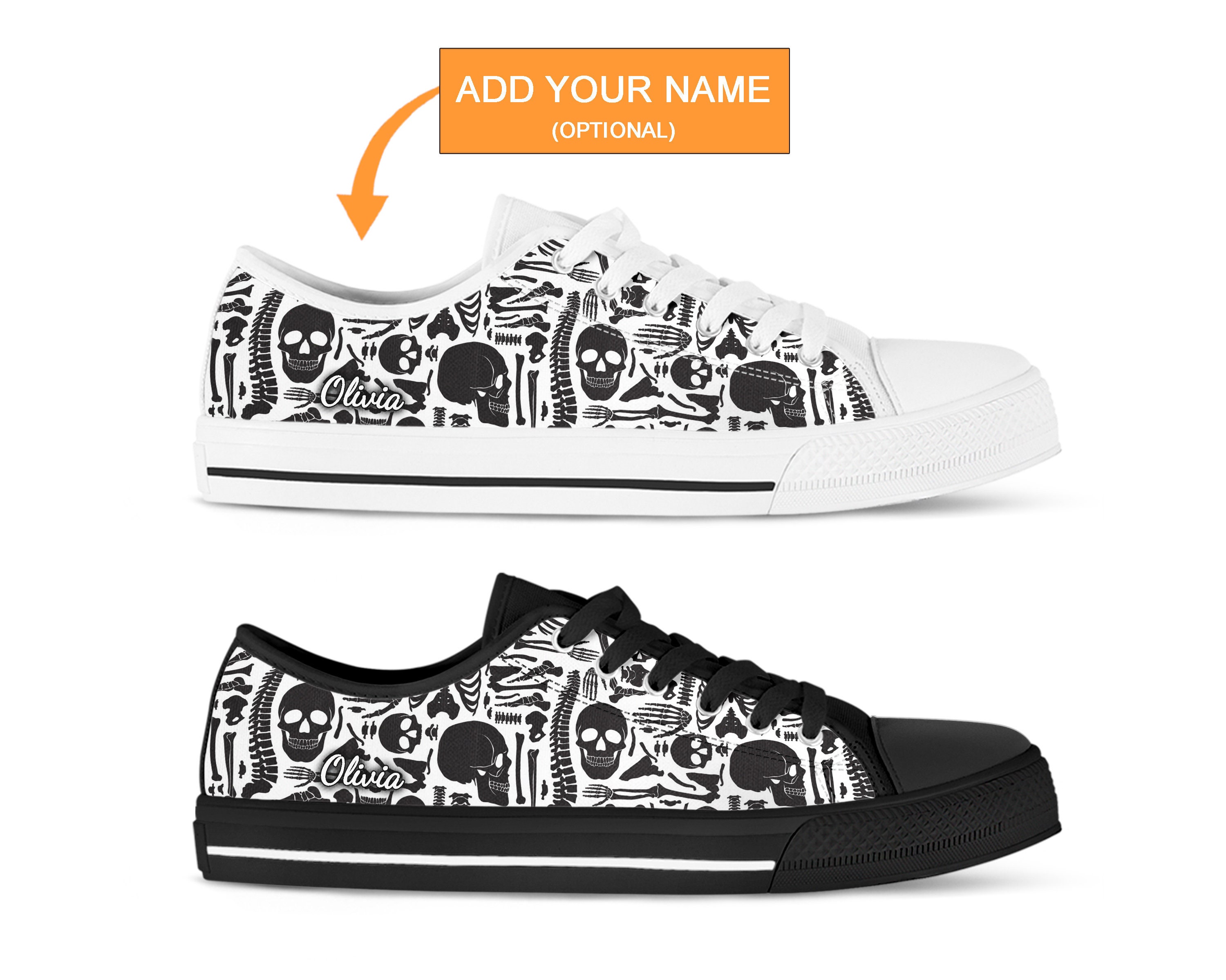 Human Bones Shoes Skeleton Sneakers Bones Shoes Casual - Etsy