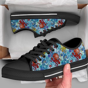 Cute Octopus Shoes Octopus Sneakers Octopus Print Pattern Octopus Love ...
