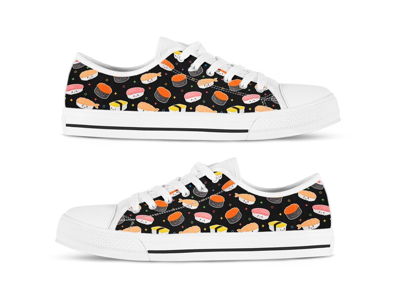 Cute Sushi Shoes Sushi Sneakers Sushi Shoes Casual Shoes - Etsy