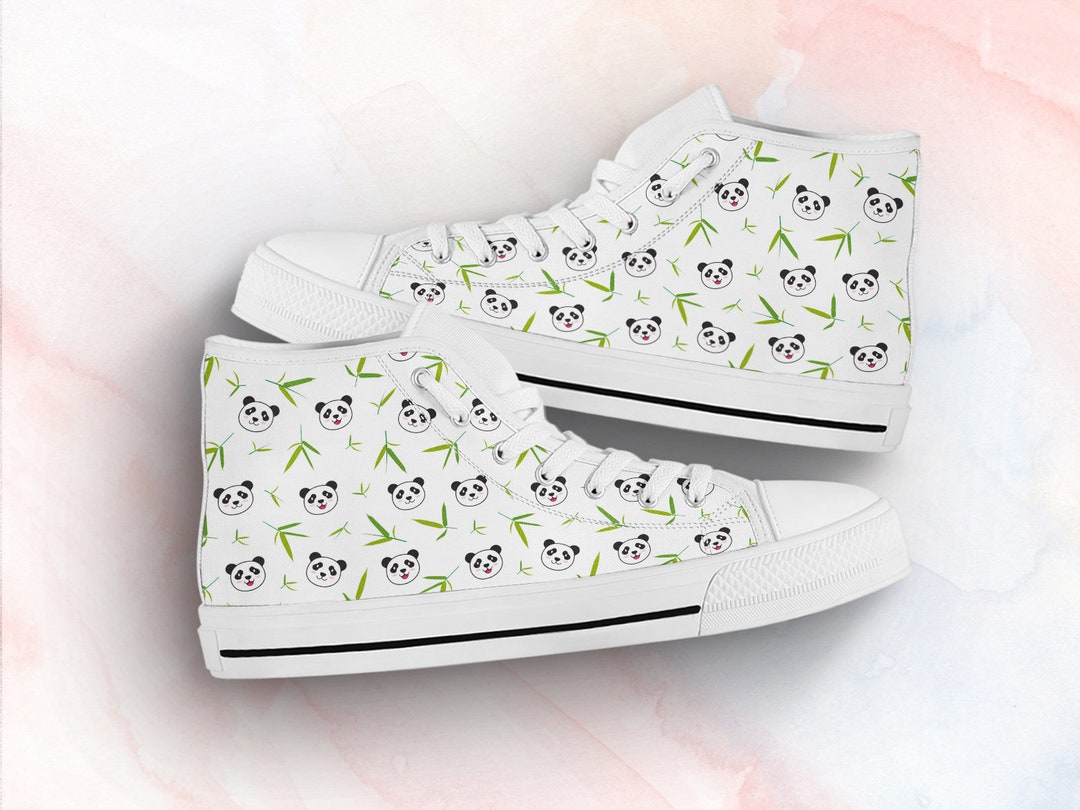 Panda Animal Print Shoes | Panda Sneakers | Cute Kawaii Clothing Custom ...