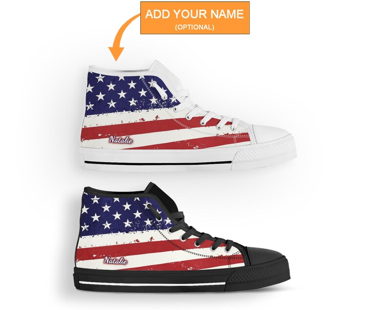 US Flag Shoes American Flag Sneakers America Flag Shoes | Etsy