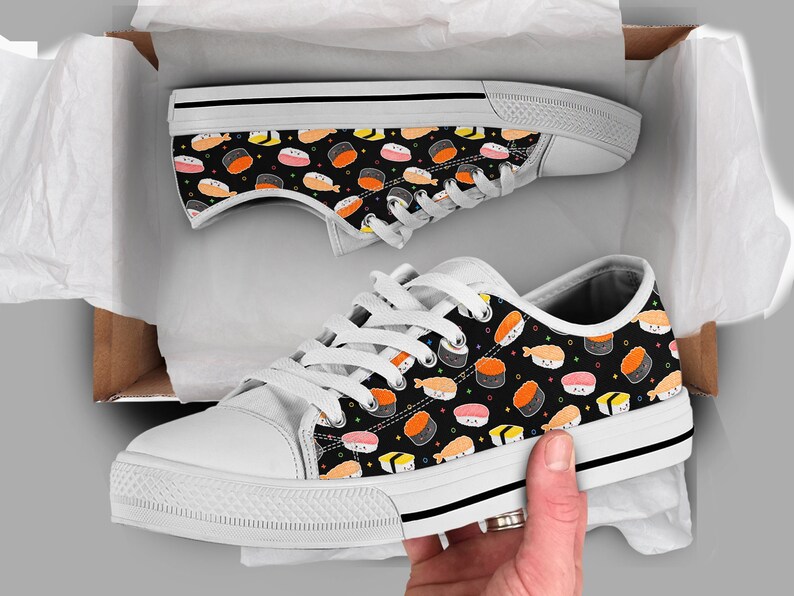 Cute Sushi Shoes Sushi Sneakers Sushi Shoes Casual Shoes - Etsy