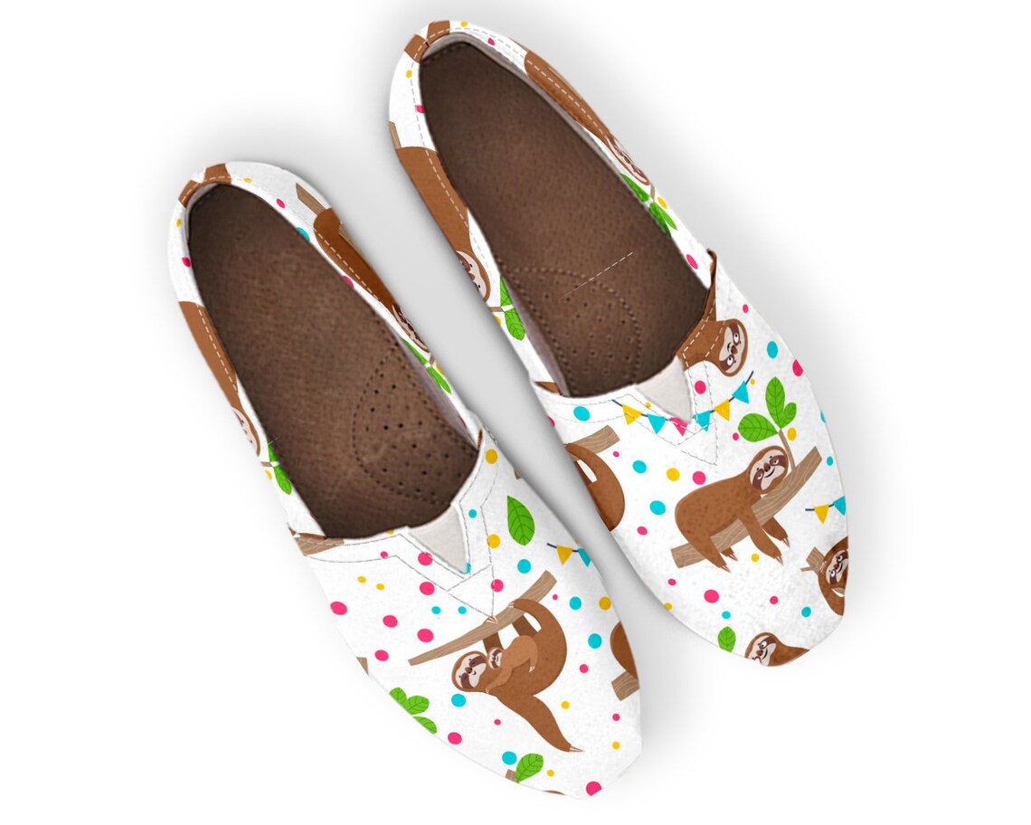 Cute Sloth Shoes Sloth Shoes Cute Shoes Women Canvas - Etsy