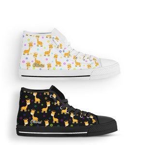 Cute Giraffe Shoes Kawaii Sneakers Cute Clothing Giraffe Gifts Custom ...