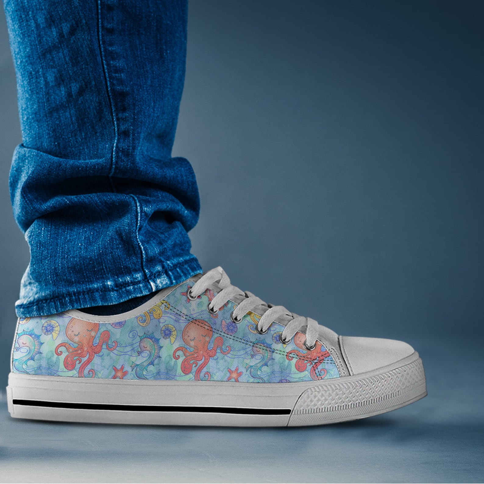 Cute Octopus Shoes Octopus Sneakers Octopus Print Pattern - Etsy