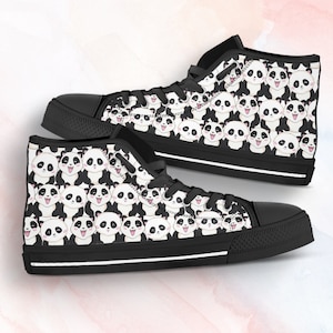 Cute Panda Pattern Shoes Panda Sneakers Cute Kawaii Clothing Custom ...