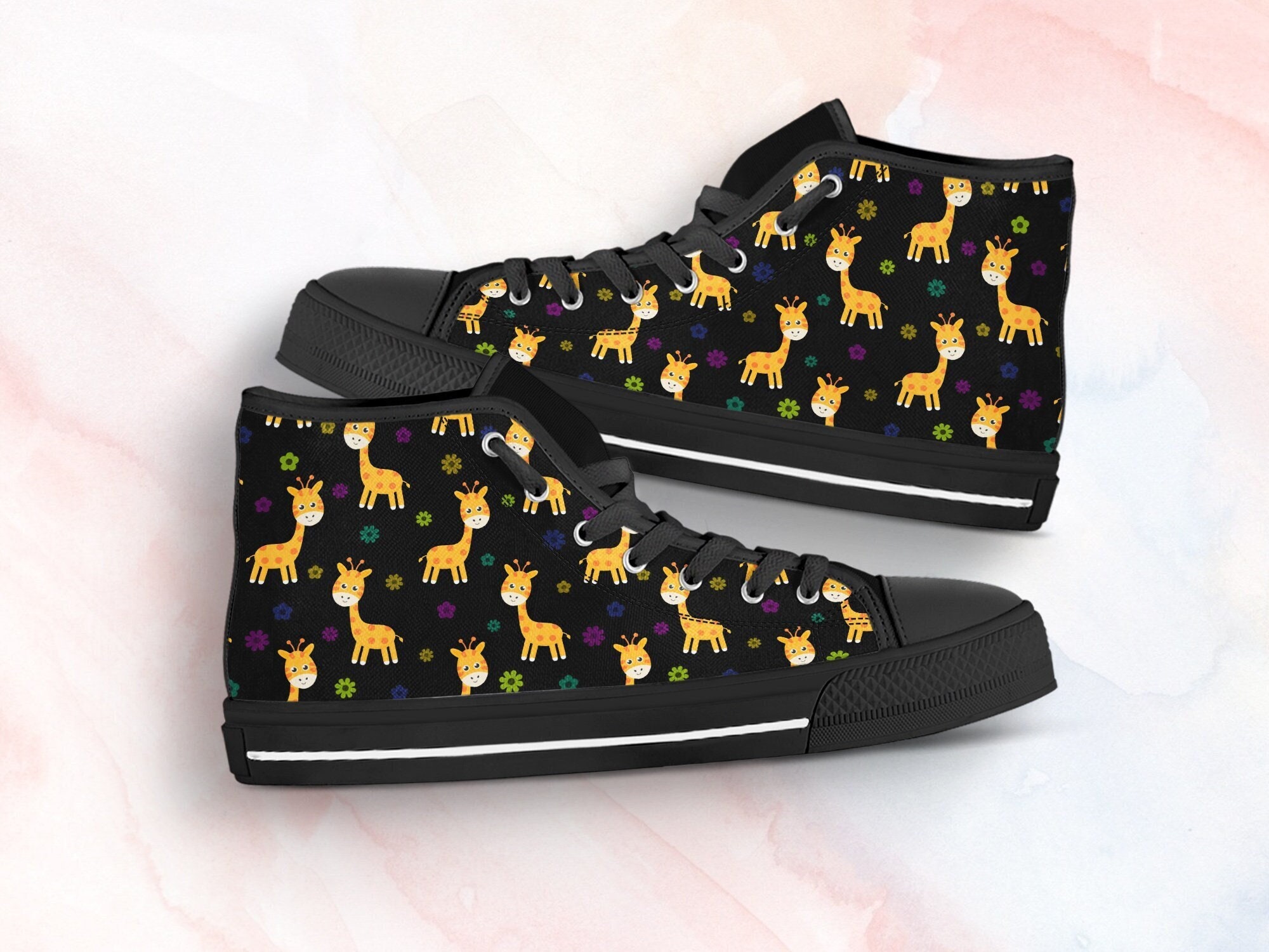 Cute Giraffe Shoes Kawaii Sneakers Cute Clothing Giraffe | Etsy