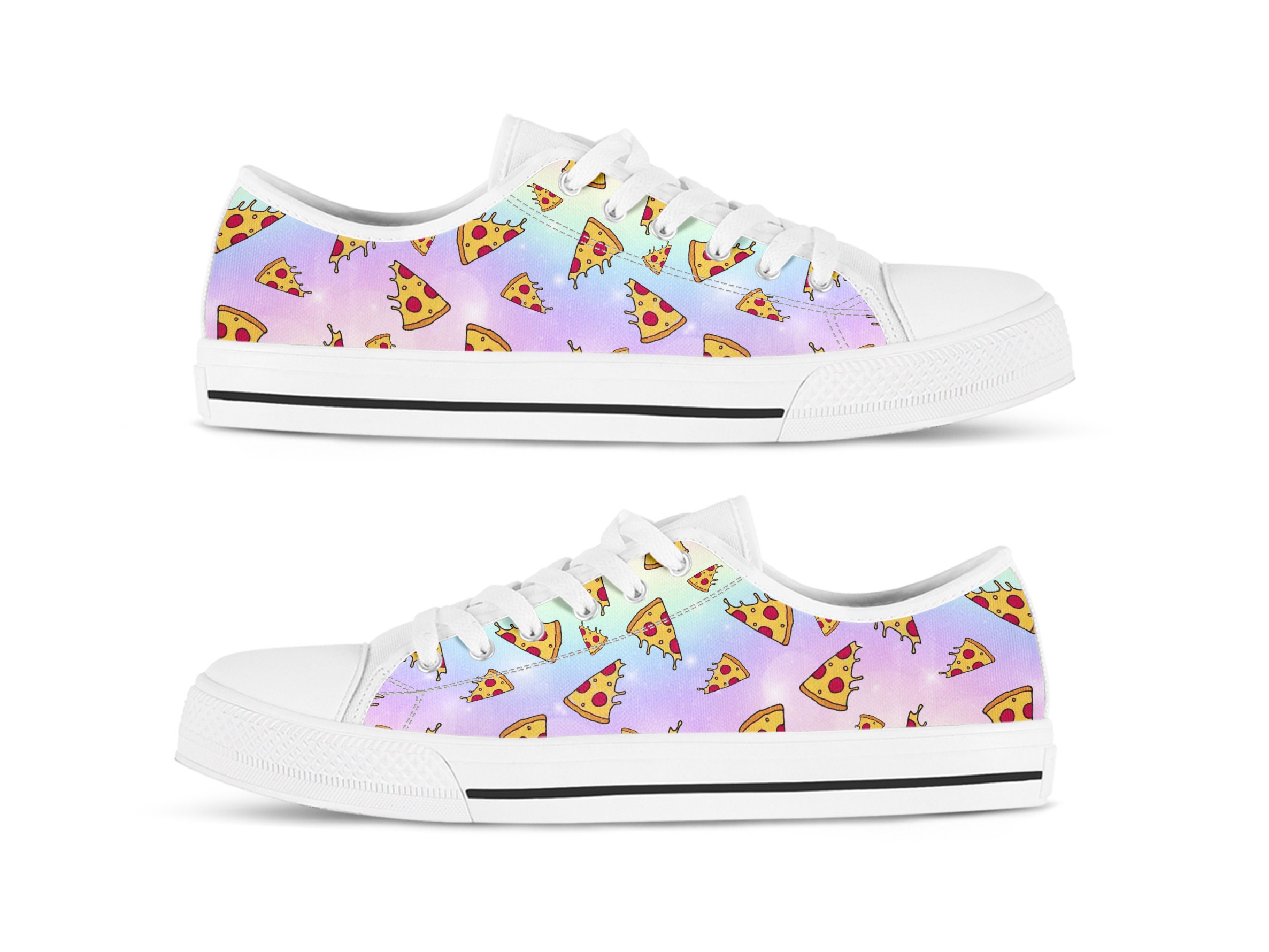 Pastel Pizza Shoes Pizza Sneakers Cute Shoes Casual - Etsy