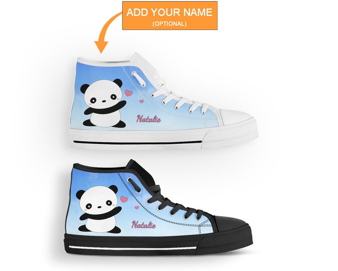 Kawaii Panda Shoes | Panda Sneakers | Cute Panda Shoes, Custom High ...