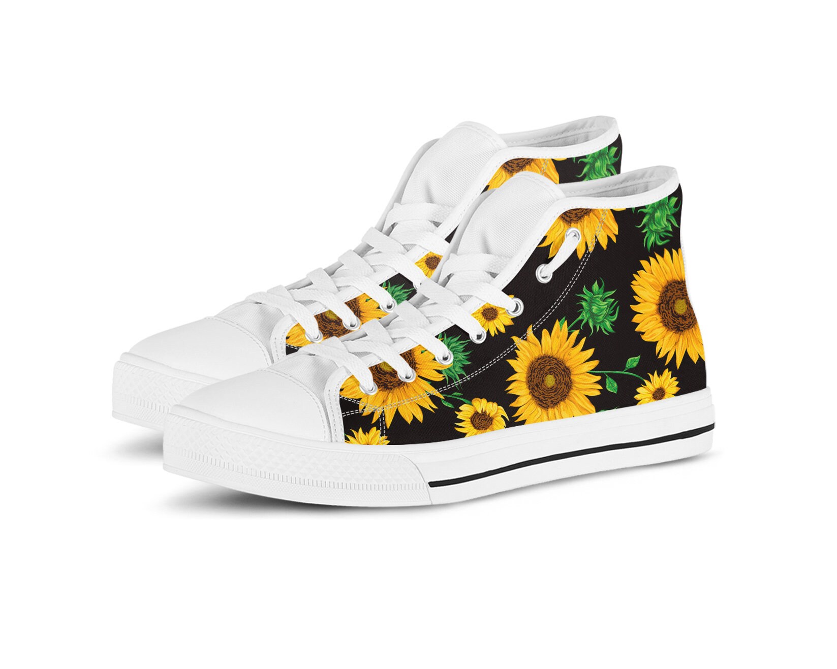 Custom Sunflower Shoes Sunflower Sneakers Cute Shoes | Etsy