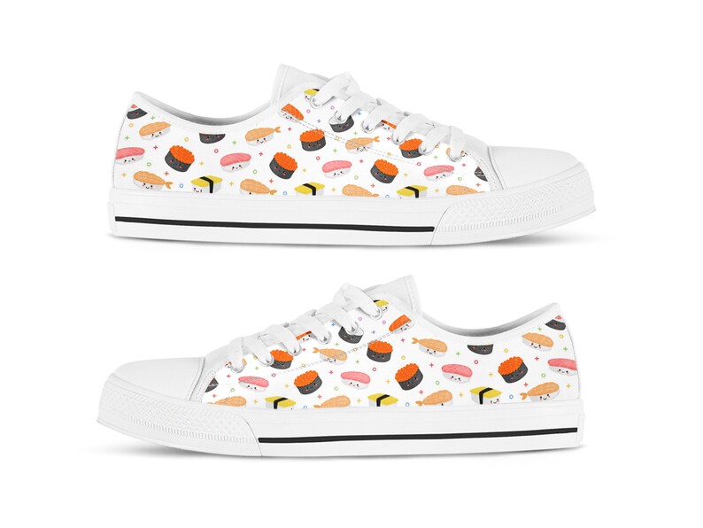 Cute Sushi Shoes Sushi Sneakers Sushi Shoes Casual Shoes - Etsy