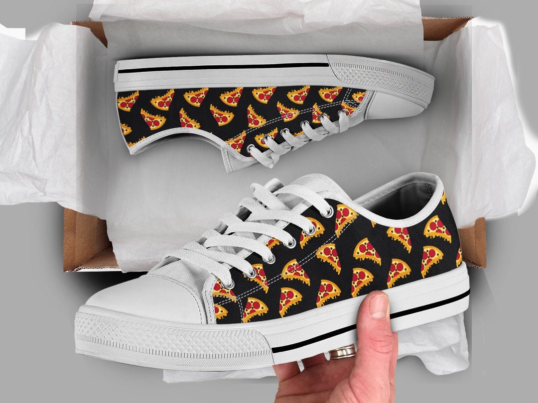 Pizza Printed Shoes | Pizza Sneakers | Cute Shoes | Casual Shoes ...