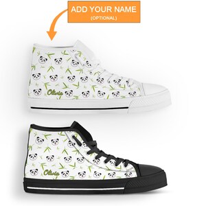 Panda Animal Print Shoes | Panda Sneakers | Cute Kawaii Clothing Custom ...