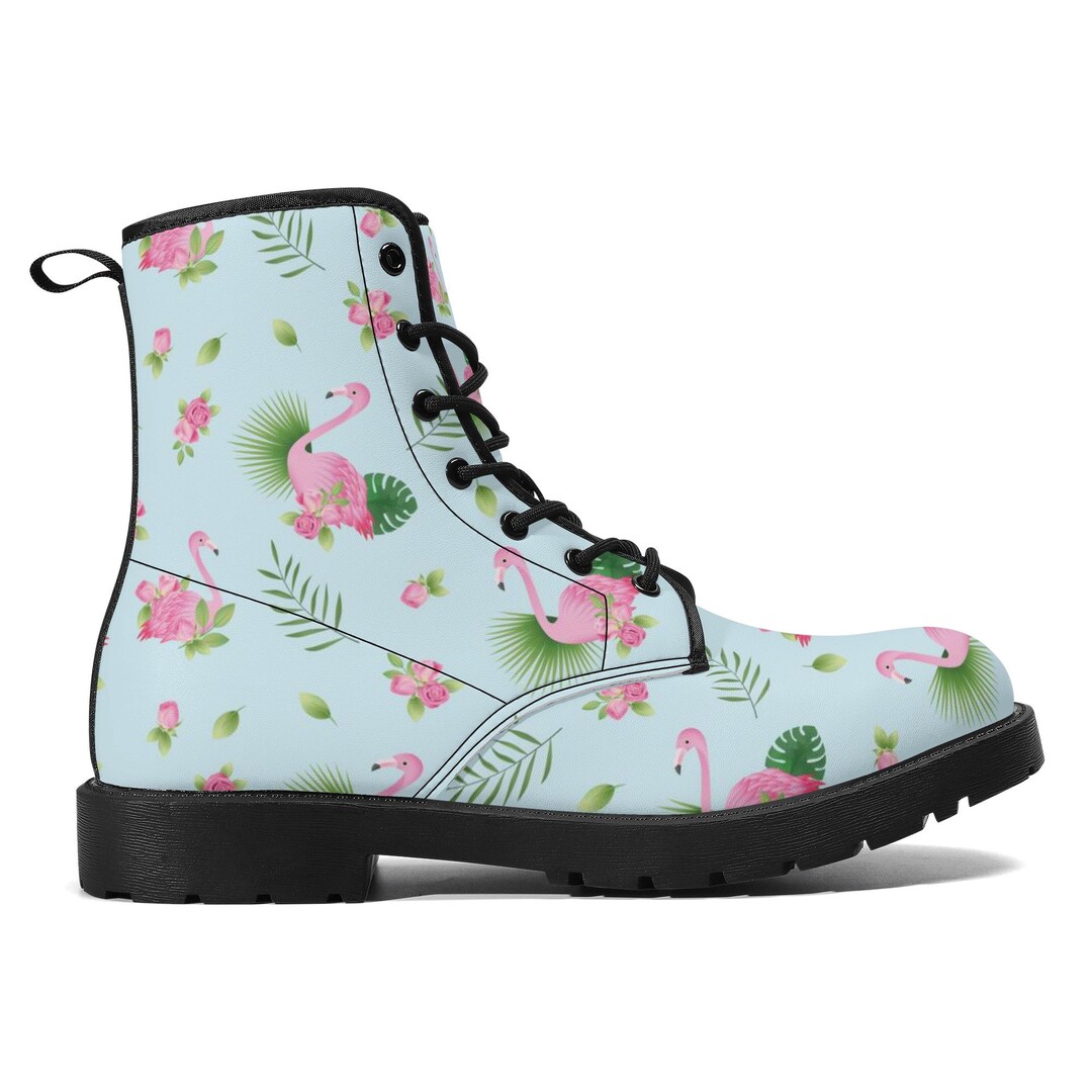 Flamingo Boot Shoes, Women's Boots, Men's Boots, Vegan Leather, Combat ...