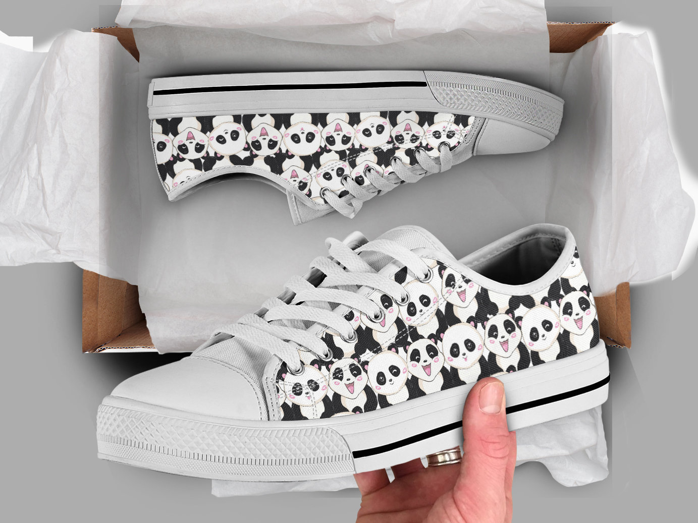 Cute Panda Shoes Panda Sneakers Panda Shoes Casual Shoes | Etsy