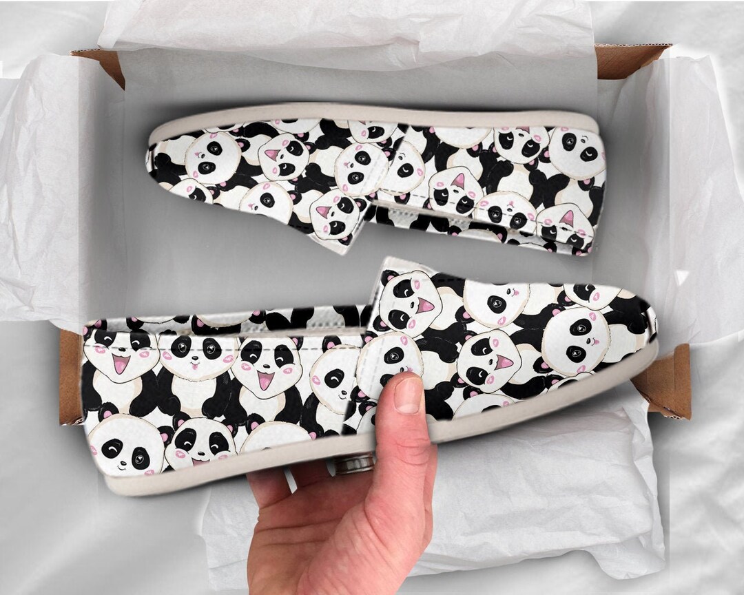Cute Panda Shoes Panda Shoes Cute Shoes Canvas Women Shoes Womens Slip ...