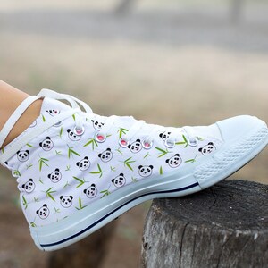 Panda Animal Print Shoes | Panda Sneakers | Cute Kawaii Clothing Custom ...