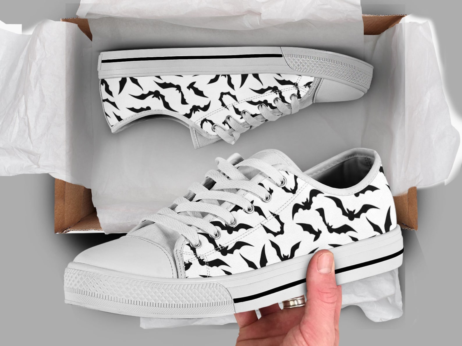 Halloween Bat Shoes Bat Sneakers Casual Shoes Bat Gifts | Etsy