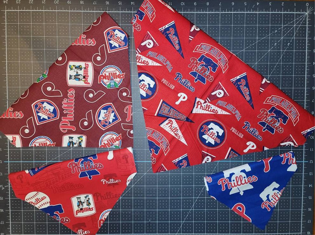 Philadelphia PHILLIES Baseball Dog Bandana Scarf Cotton Choice of ...