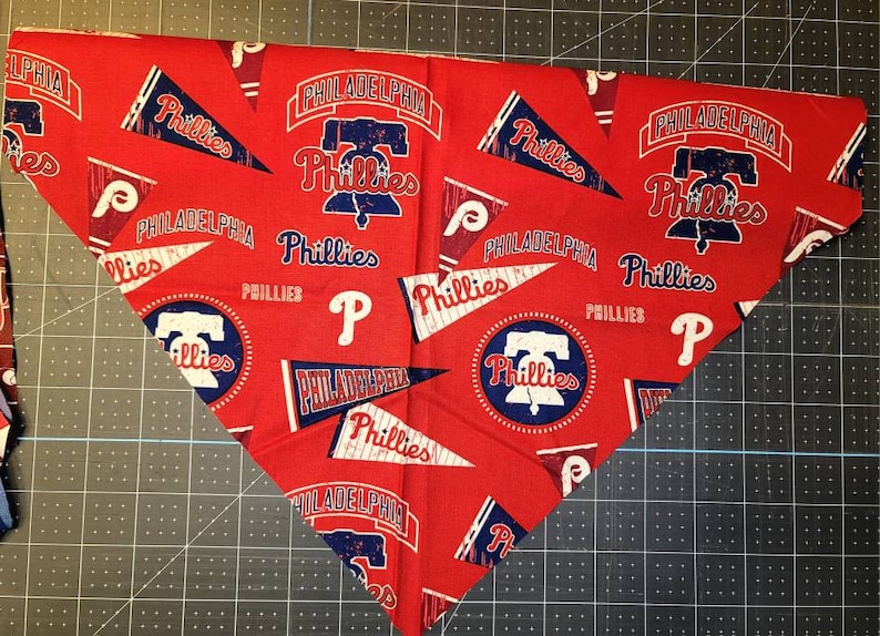 Philadelphia PHILLIES Baseball Dog Bandana Scarf Cotton Choice of ...