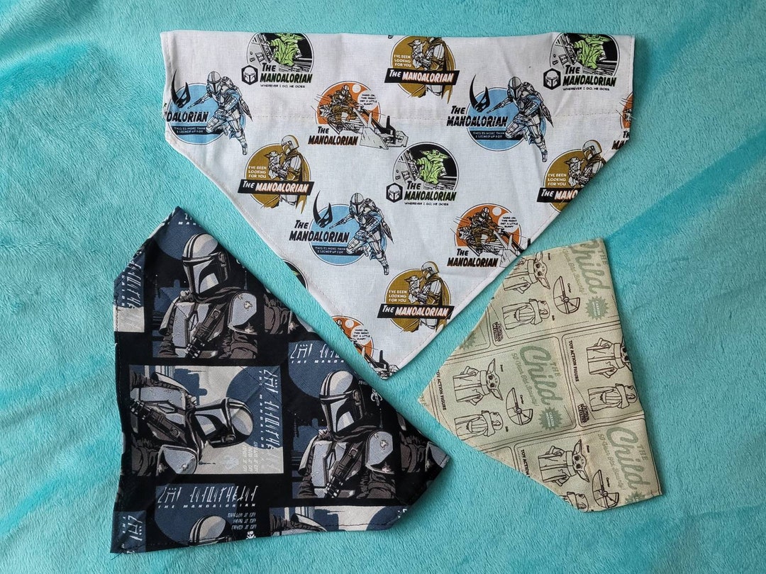 Star Wars Mandalorian and the Child Grogu Dog Slipon Over Collar ...