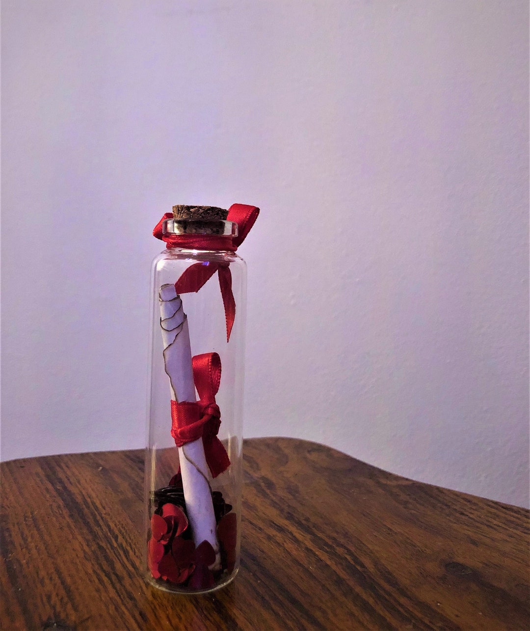 Free Delivery-personalised Message in a Glass Bottle, Romantic Birthday ...