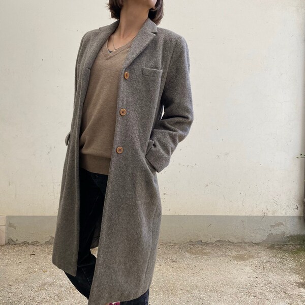 Grey Wool Coat - Etsy