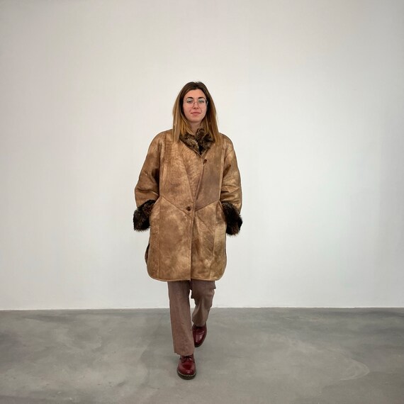 SHEAR COAT super soft vintage 80s / vintage women's m… - Gem