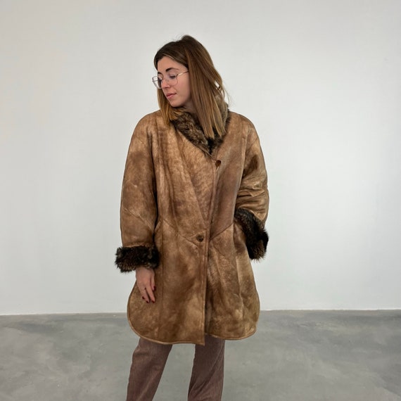 SHEAR COAT super soft vintage 80s / vintage women's m… - Gem