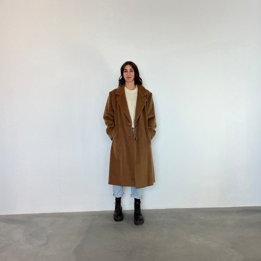 Camel Vintage 70s Coat / Camel Colored Wool Coat / Vintage - Etsy
