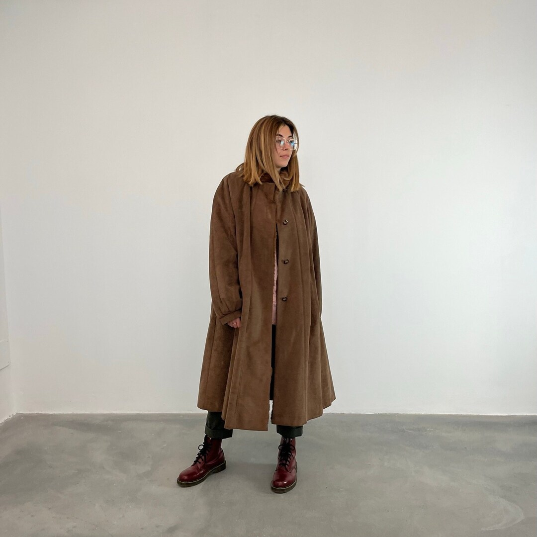Real Fur Vintage 70s Coat / Vintage Women's Coat With Fur / Long ...