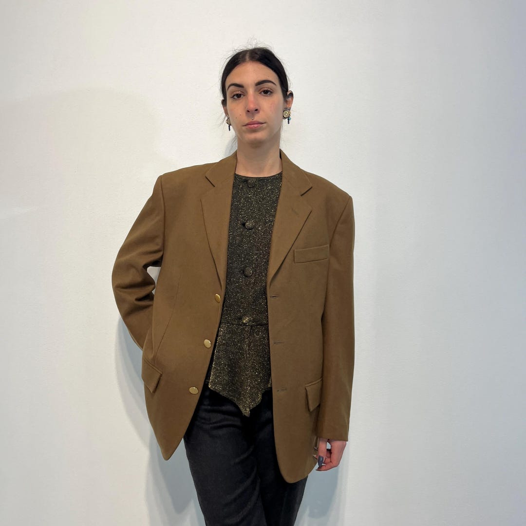 Vintage 70s Camel Wool Blazer / Vintage Women's Wool Jacket / Vintage Camel Women's Blazer ...