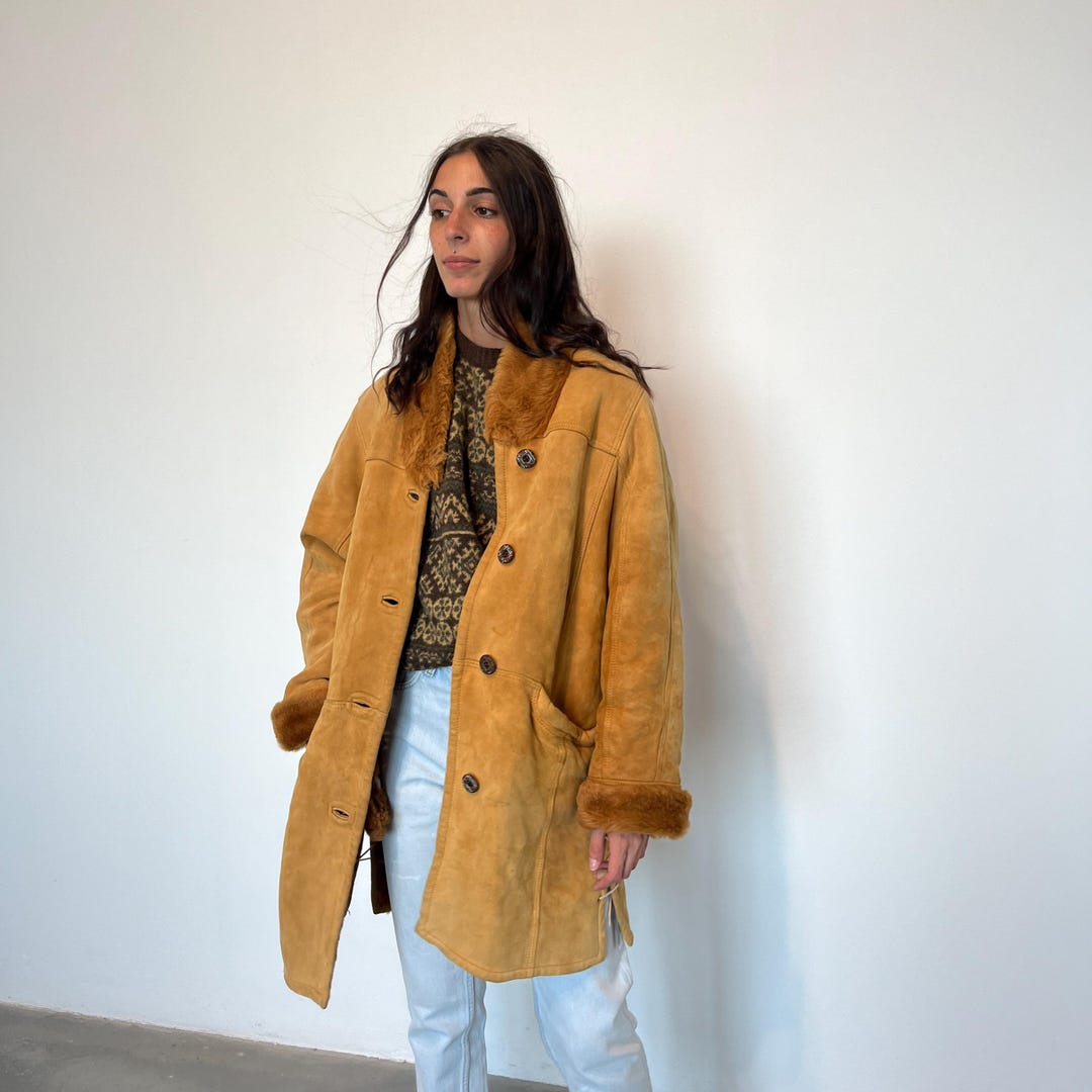 Original Vintage Sheepskin Shearling / Vintage Shearling Sheepskin ...