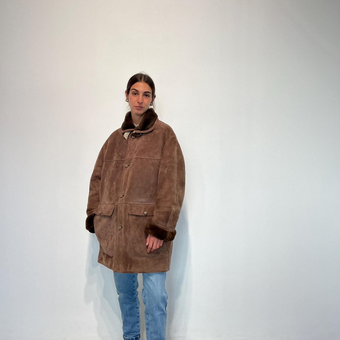 Vintage 80s Heavy Sheepskin Shearling / Vintage Women's Shearling ...