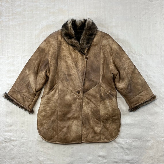SHEAR COAT super soft vintage 80s / vintage women's m… - Gem