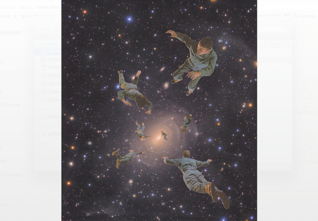 Falling Into Space Original Collage Art - Etsy