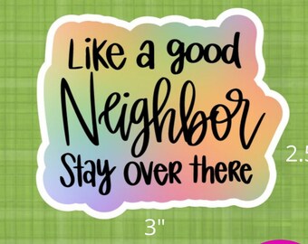 Neighbor Sticker - Etsy