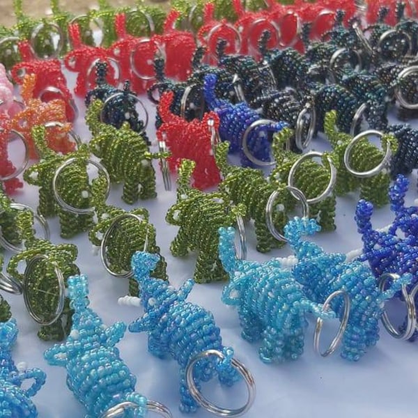 Beaded Animal Keychain - Etsy